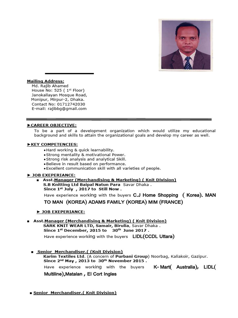 CV-of Md. Rajib Ahamed. (1) | PDF