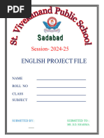 English Project Cover Page Class XII | PDF