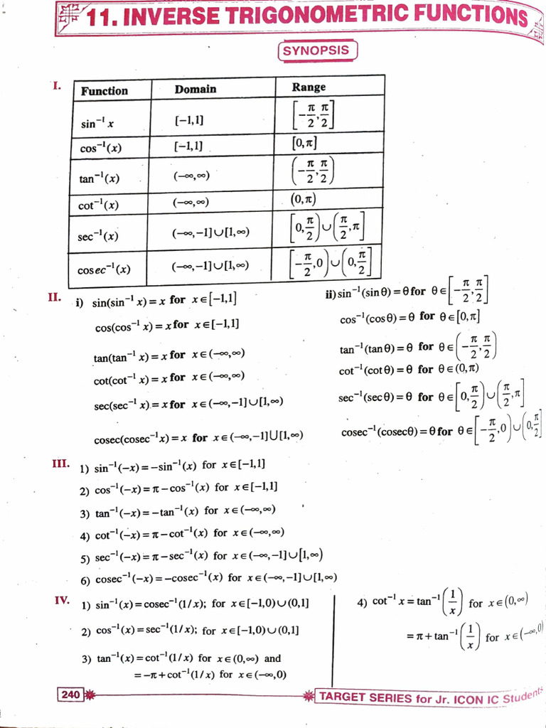 Inverse Trigonometry | PDF | Trigonometric Functions | Mathematics
