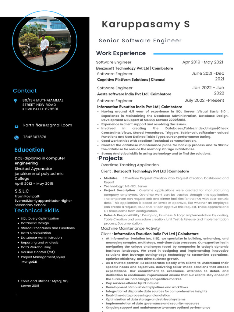 Naukri_skaruppasamy[5y_6m] | PDF | Databases | Microsoft Sql Server