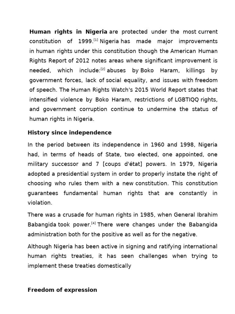 Human Rights in Nigeria | PDF | Nigeria | Boko Haram