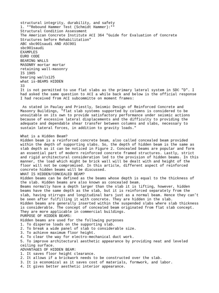 A4-hidden rc beams-ABC | PDF | Concrete | Beam (Structure)