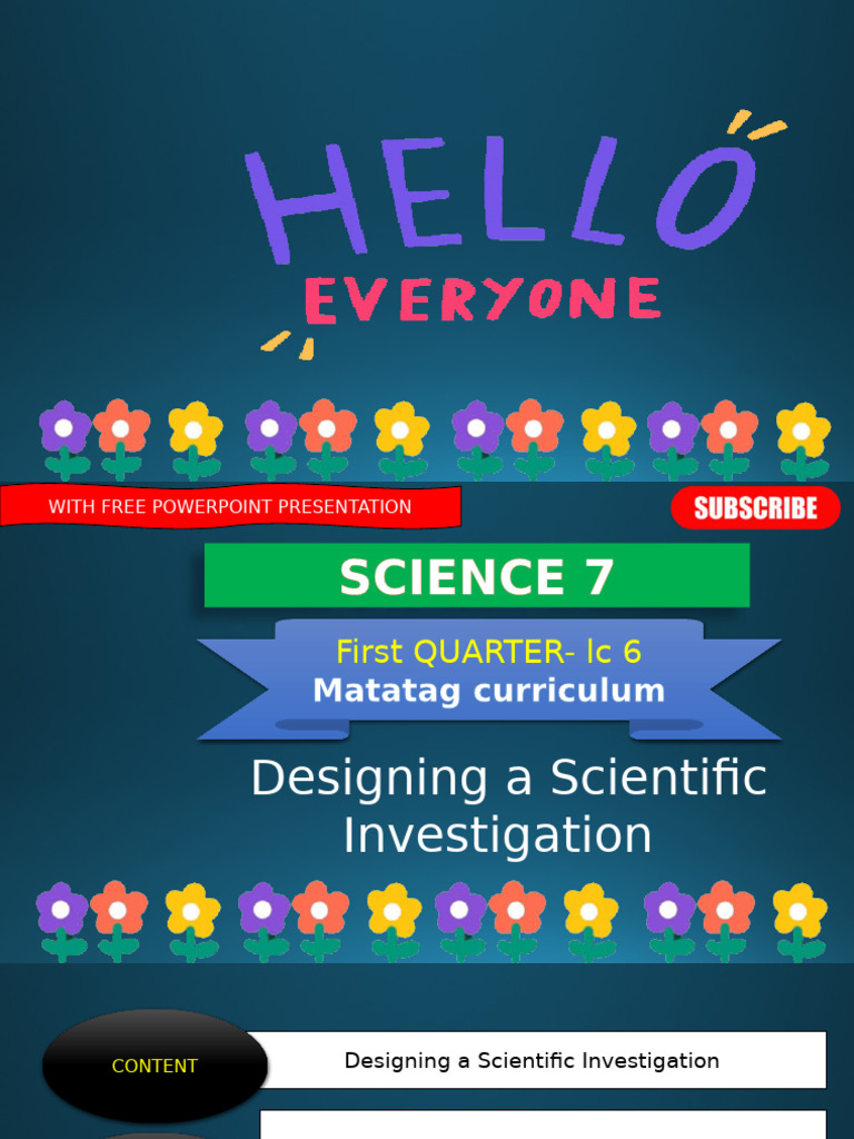 Week 4 Designing A Scientific Investigation | PDF | Experiment ...