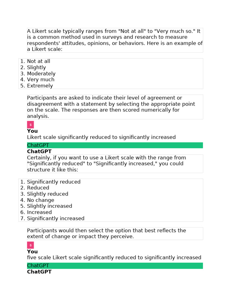 Understanding Likert Scale Ranges | PDF | Likert Scale | Psychology
