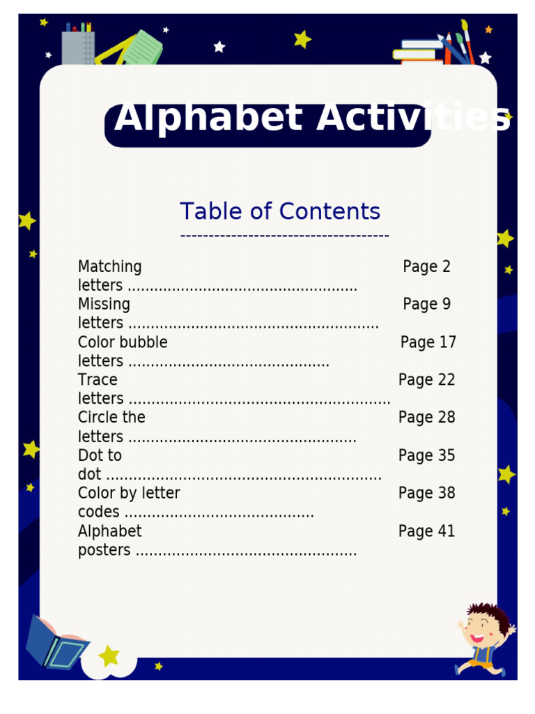 Alphabet Activities | PDF | Letter Case | Symbols