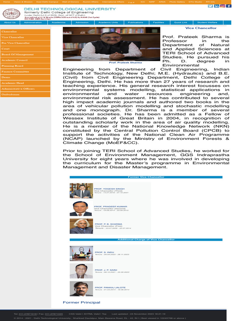 Vice - Chancellor Delhi Technological Universi… | PDF