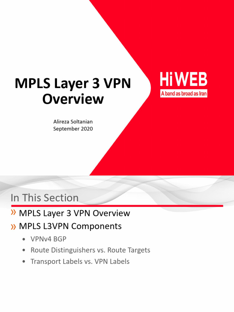 04 MPLS Layer 3 VPN | PDF | Networking | Multiprotocol Label Switching