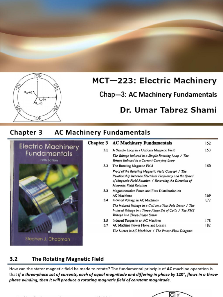 MCT-223-EM-Lec-7-A-AC Machines Basics | PDF