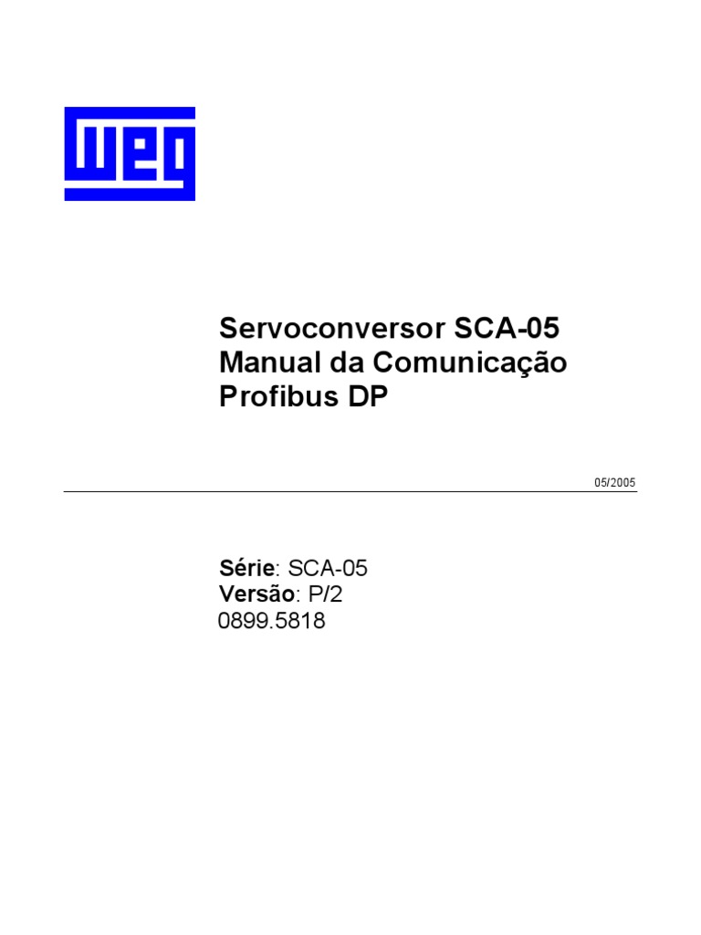 WEG Sca 05 Manual Da Comunicacao Profibus DP 0899.5818 Manual Portugues BR | PDF | Parâmetro ...