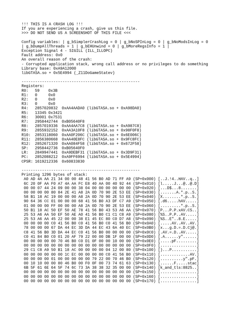 Aml Crashlog | PDF | Computer Programming | Software Engineering