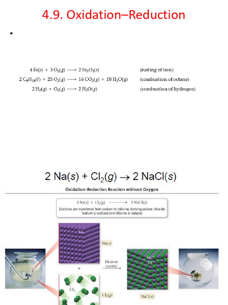 Oxidation Reduction Reaction Modified | PDF | Redox | Chemical Reactions