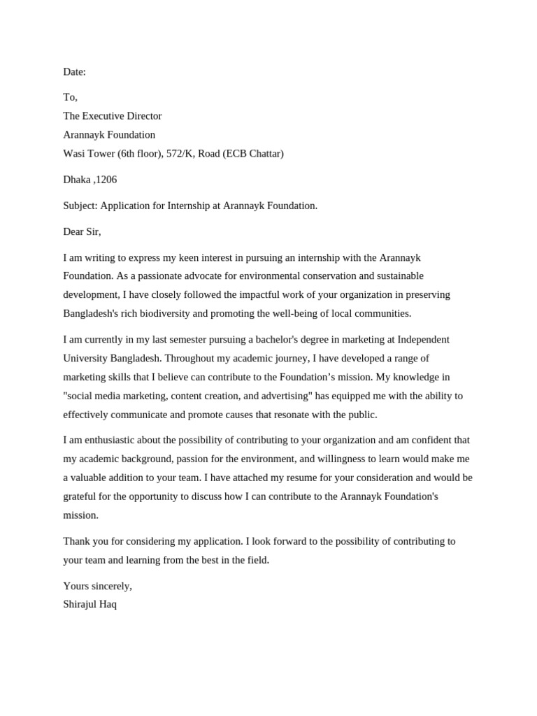 Application for internship | PDF