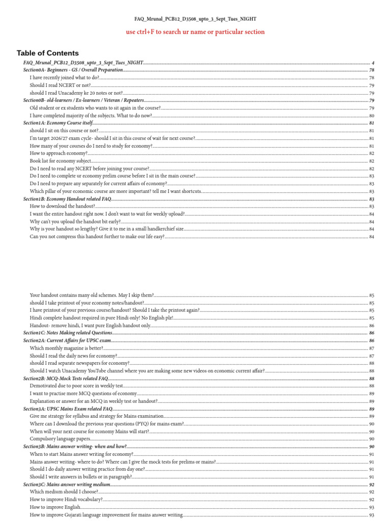 FAQ on Mrunal PCB 12 Economy Course | PDF