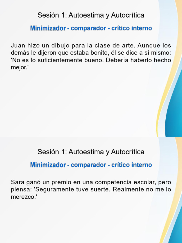 Sesión 1 Autoestima | PDF