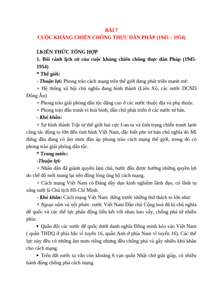 Bai 7 + 8 Lich Su 12 | PDF