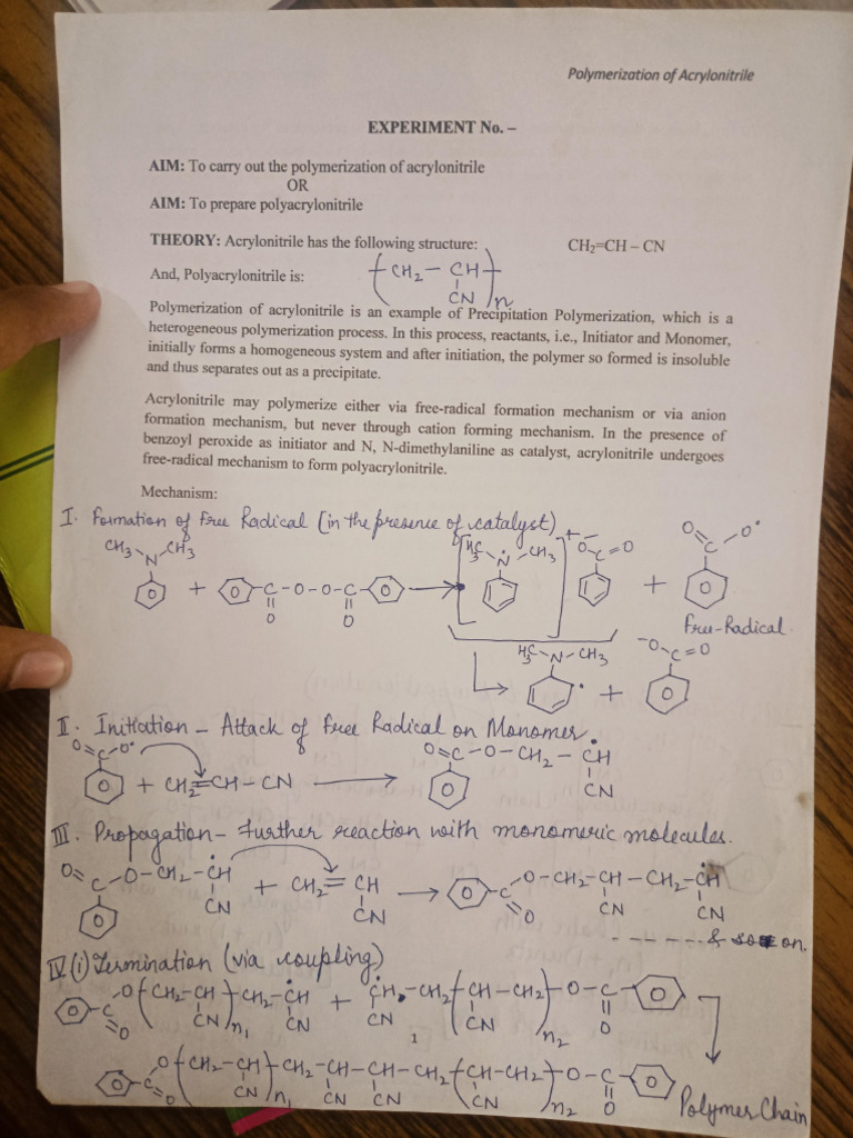 acrylonitrile | PDF | Polymerization | Chemical Reactions