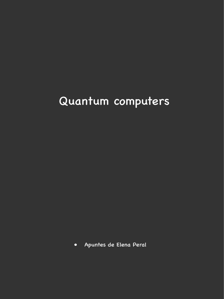 Quantum Computers | PDF | Máquinas de vectores soporte | Red neuronal artificial