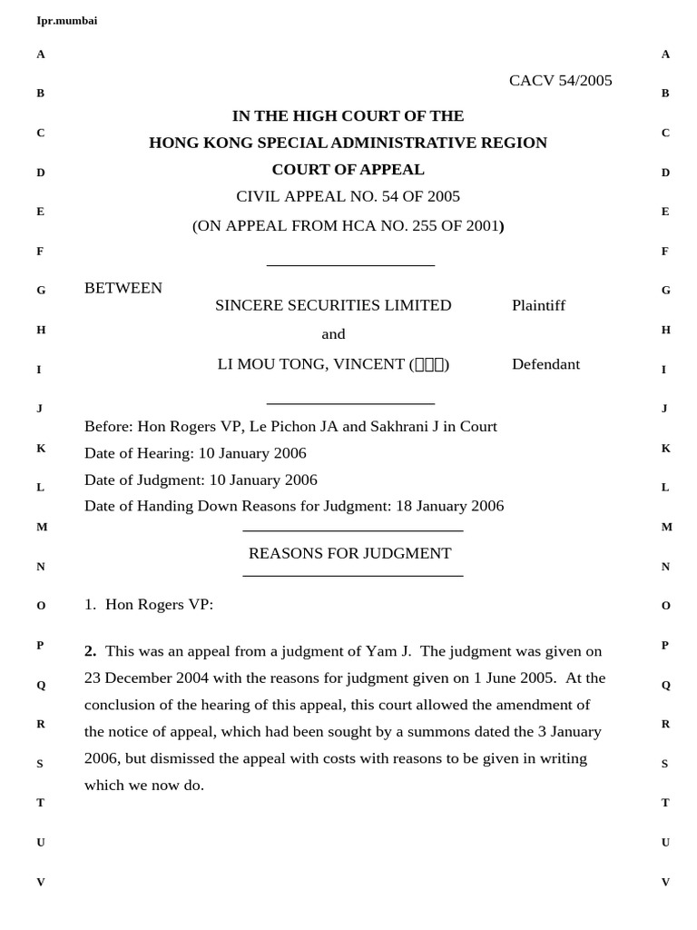 Legal Appeal Judgment Summary | PDF | Judgment (Law) | Courts