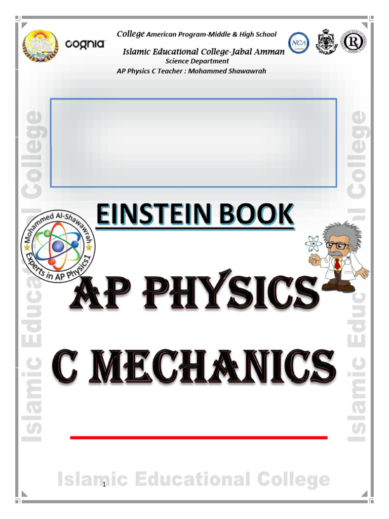 IEC AP Physics C Mechanics Book 2021-2022 CH 1-KINEMATICS IN ONE DIMENSION Without Answers | PDF ...