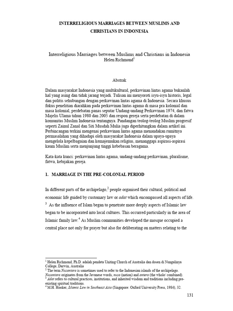 Reading 2A - Interfaith Marriage | PDF | Marriage | Sharia