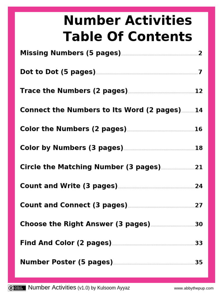 Number Activities (1) | PDF | Color | Visual Perception