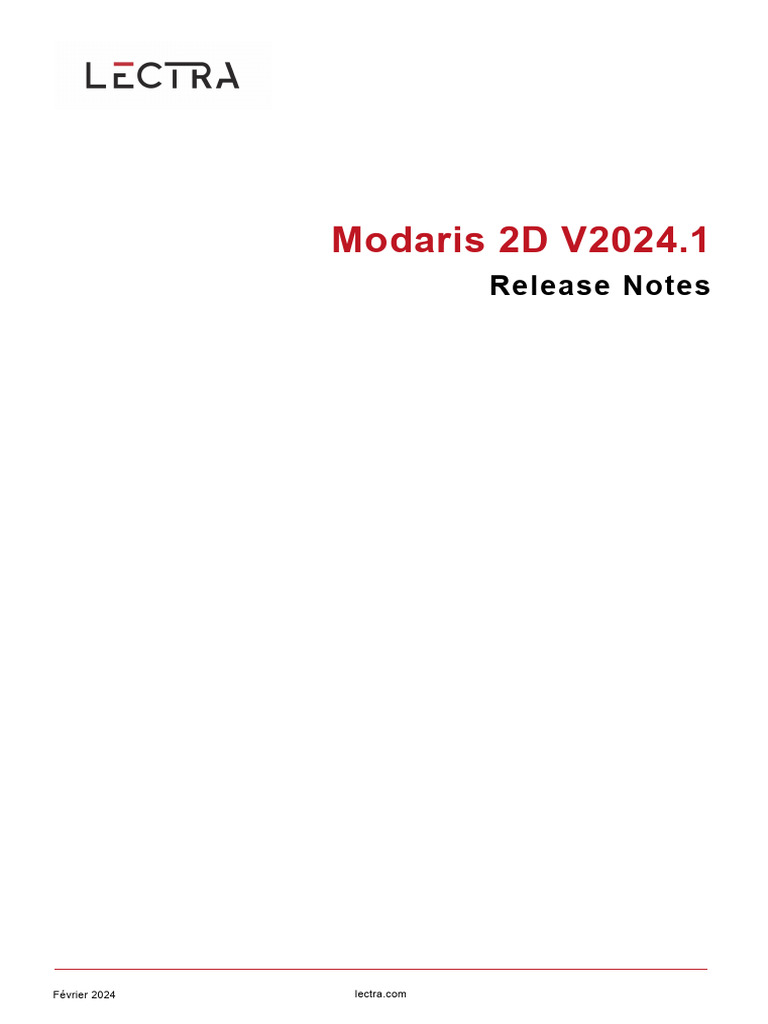 Modaris V2024 Release Note Es | PDF