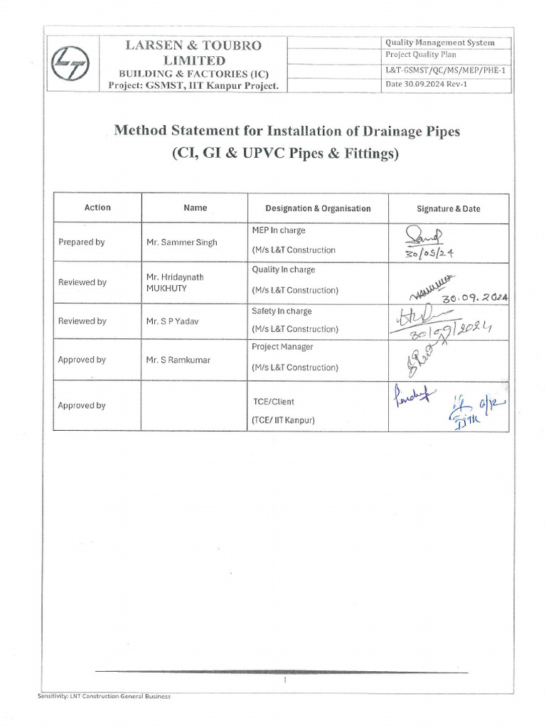 Drainage Method Statement_ | PDF