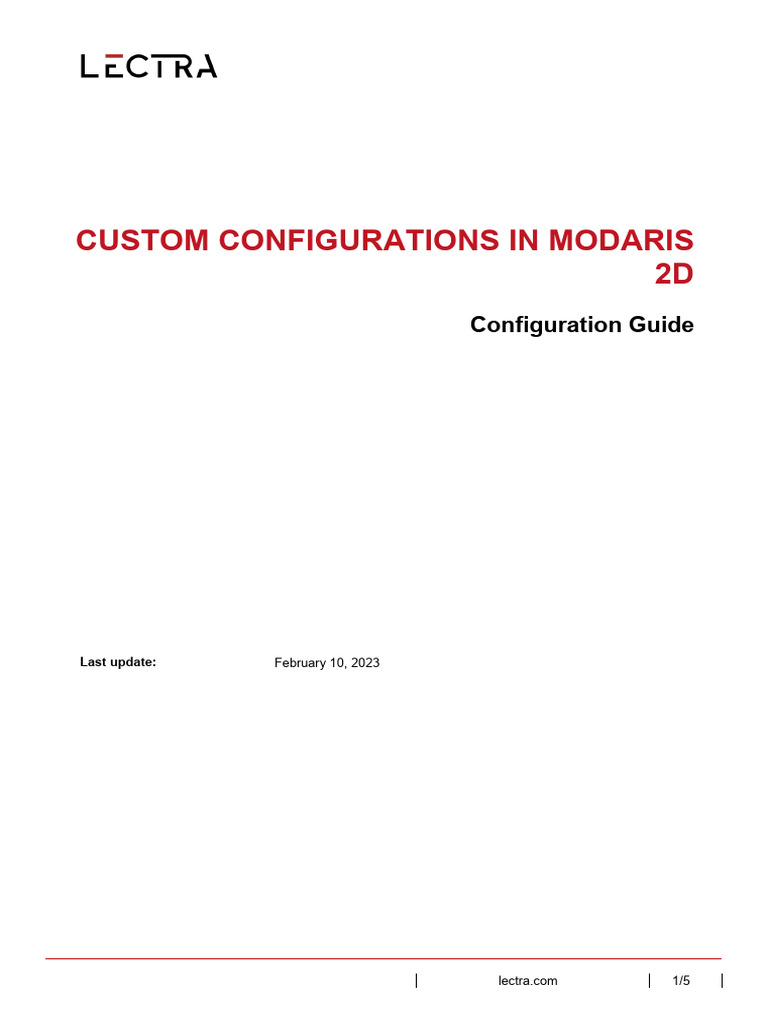 modaris-custom-configurations_en | PDF | Installation (Computer ...