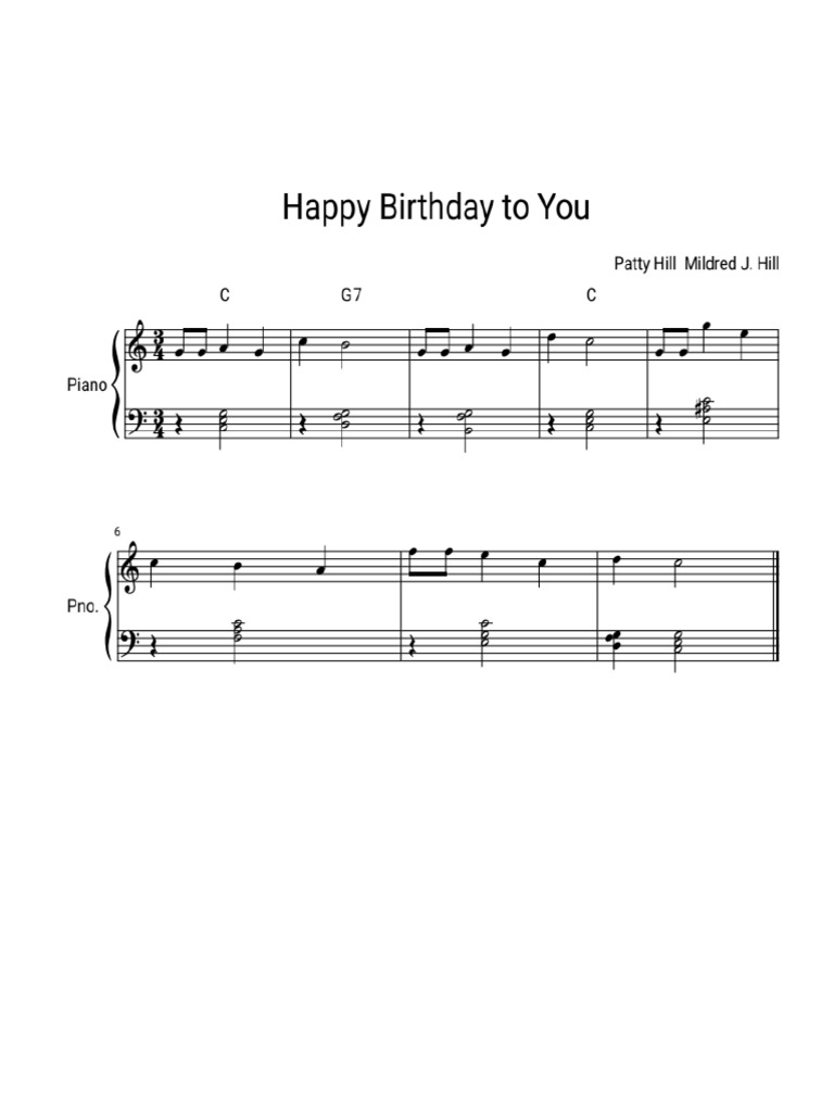 Happy Birthday (C Major) | PDF