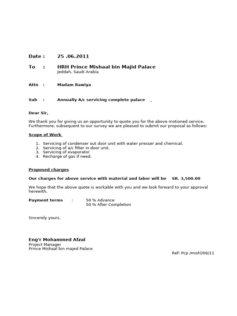 Annual A/C Maintenance Proposal | PDF