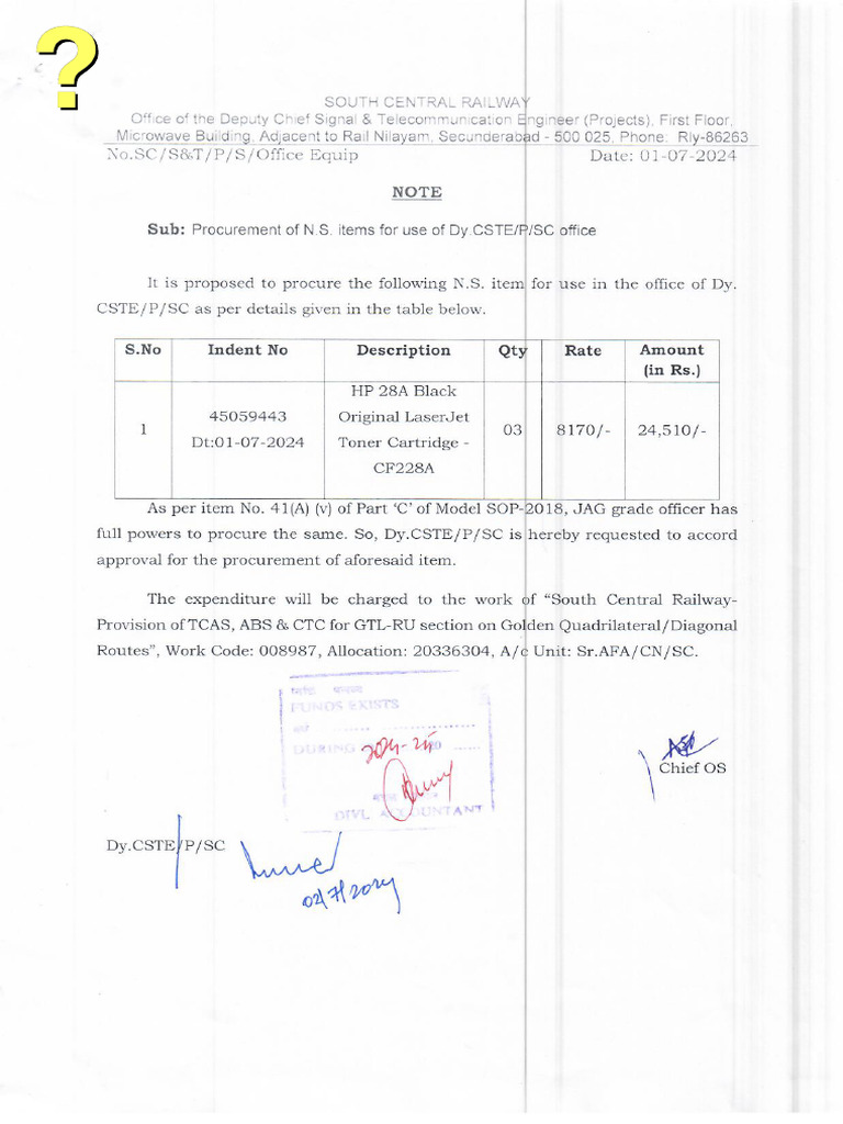 Approval Note and Fund Certification | PDF