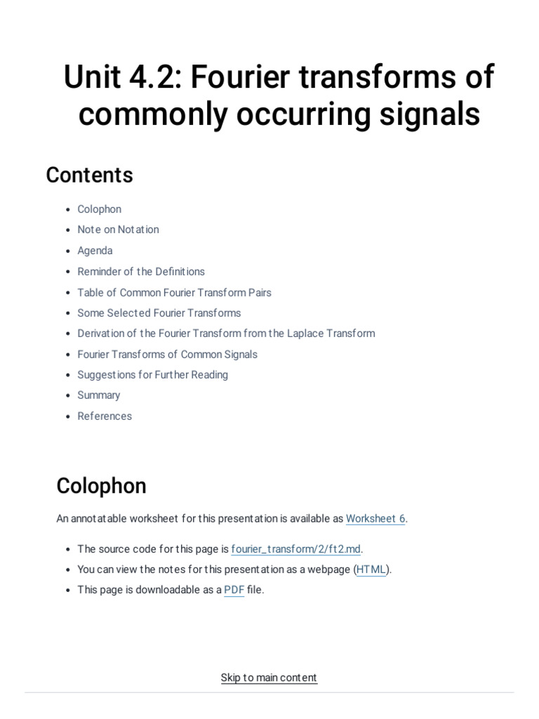 Unit 4.2_ Fourier transforms of commonly occurring signals — EG-247 ...