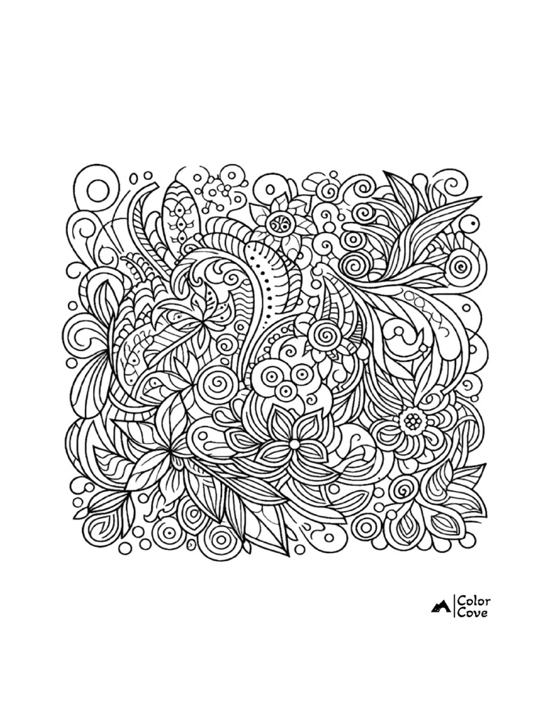 Calming Coloring Pages Free Printable (12) - The Color Cove | PDF
