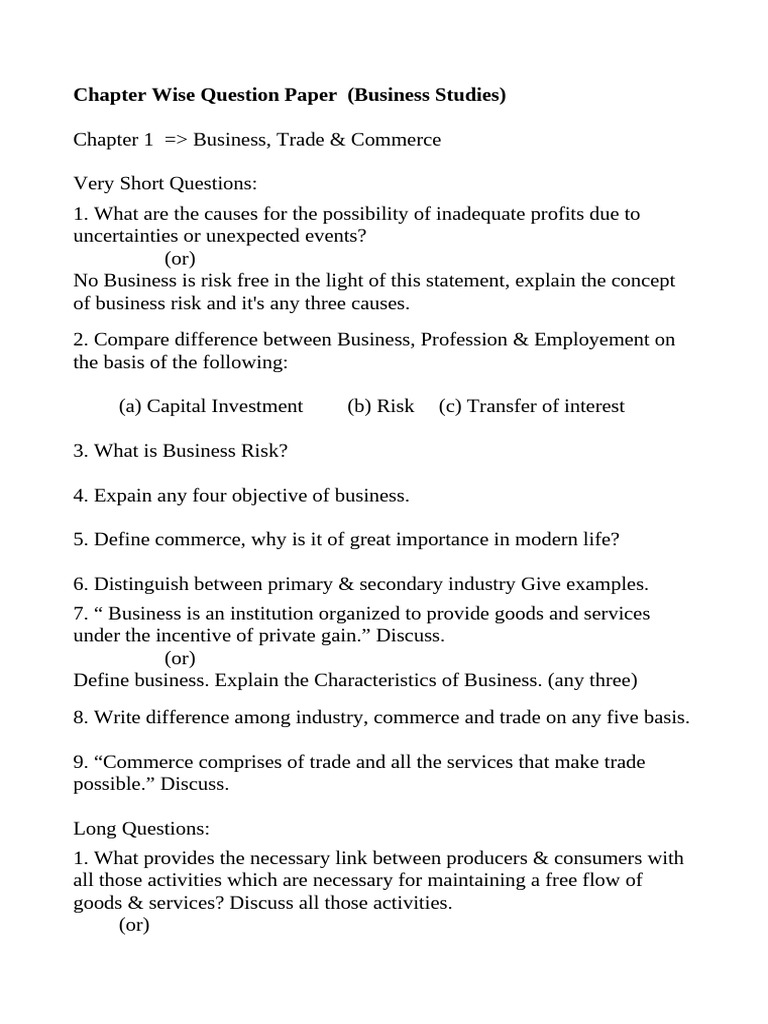 BS NOTES | PDF | Business | Risk