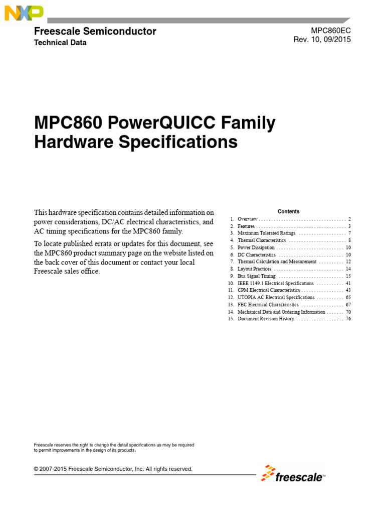 MPC860 | PDF | Cpu Cache | Electrical Resistance And Conductance