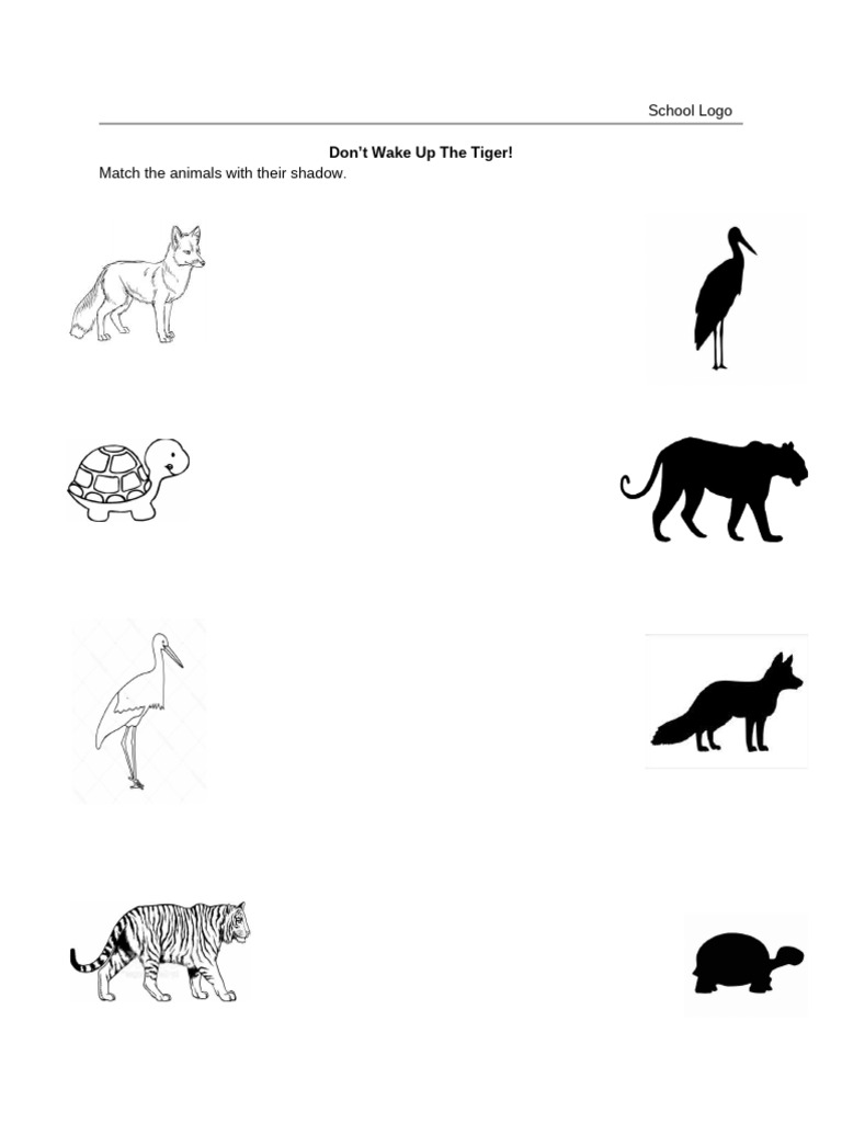 Animal Shadow Matching Activity | PDF