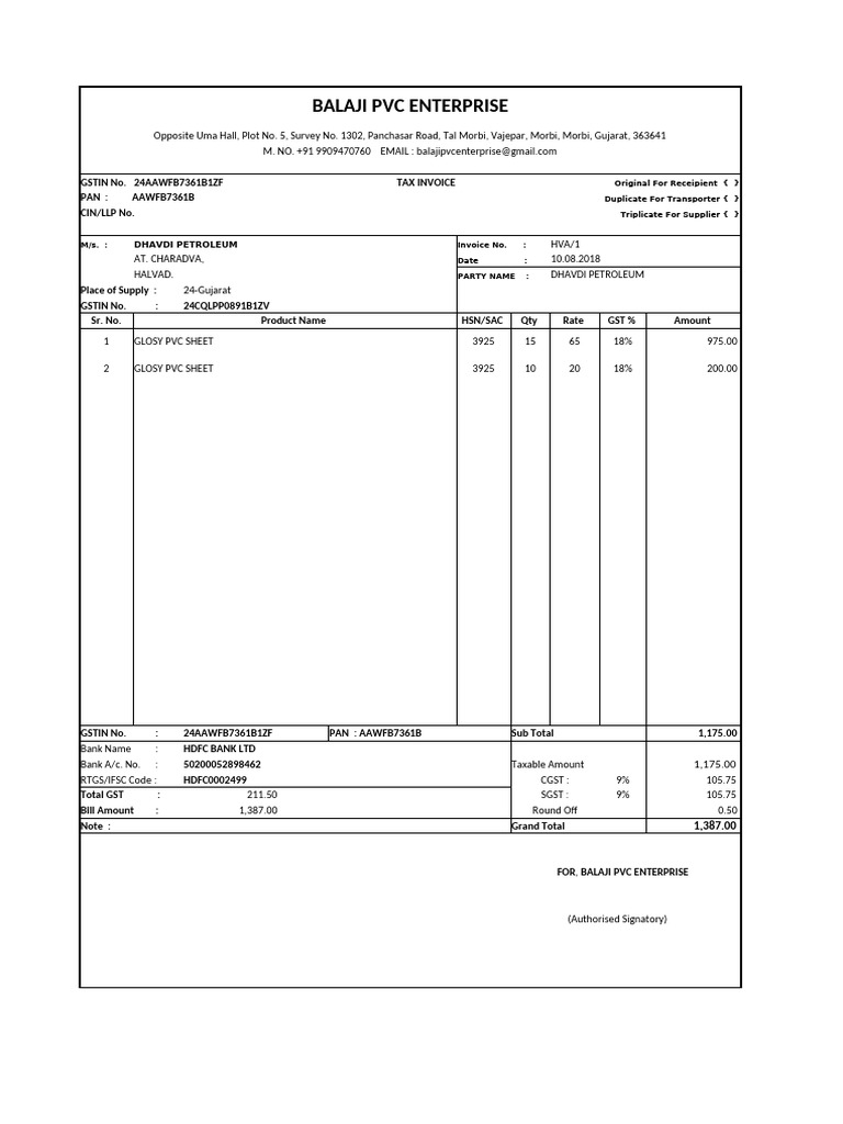 Invoice Sample 1 | PDF | Trade | Public Administration