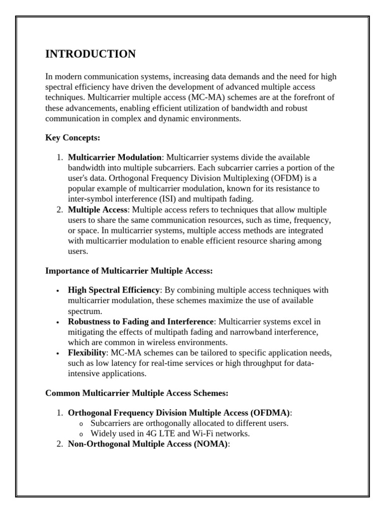 Introduction | PDF | Orthogonal Frequency Division Multiplexing | Channel Access Method