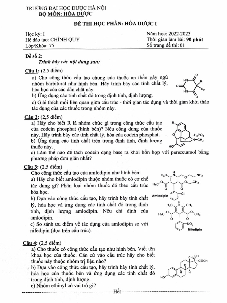 Hóa dược.K75 | PDF