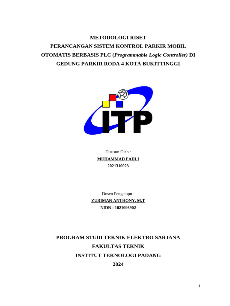 Proposal Parkir Otomatis 100% | PDF