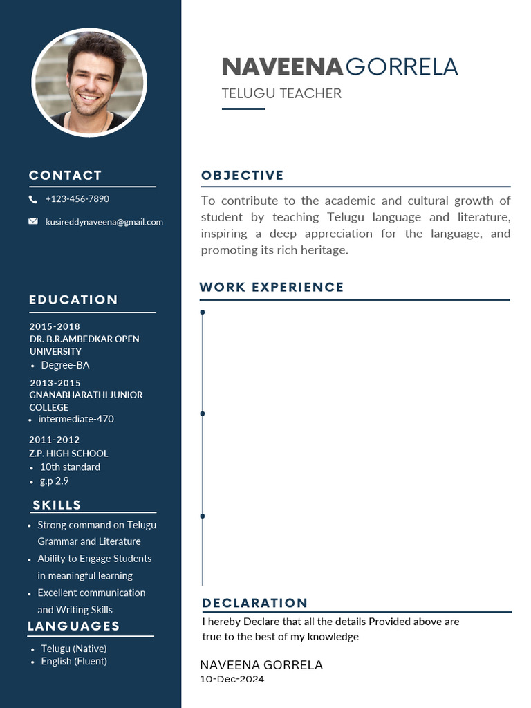 Blue Simple Professional CV Resume | PDF
