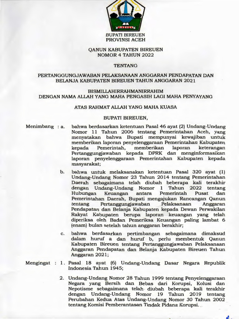 Qanun_4_Tahun_2022 | PDF