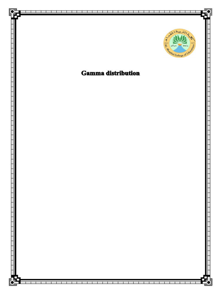 Gamma Distribution PDF Probability Distribution Randomness