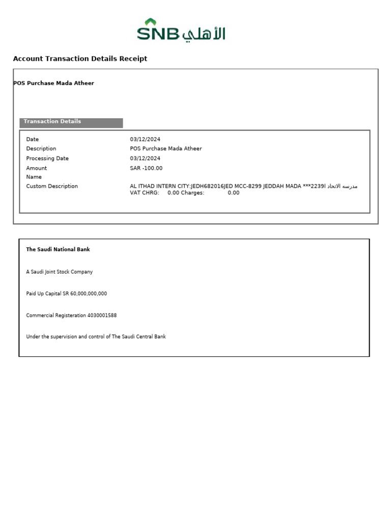 Transaction Receipt 0 | PDF