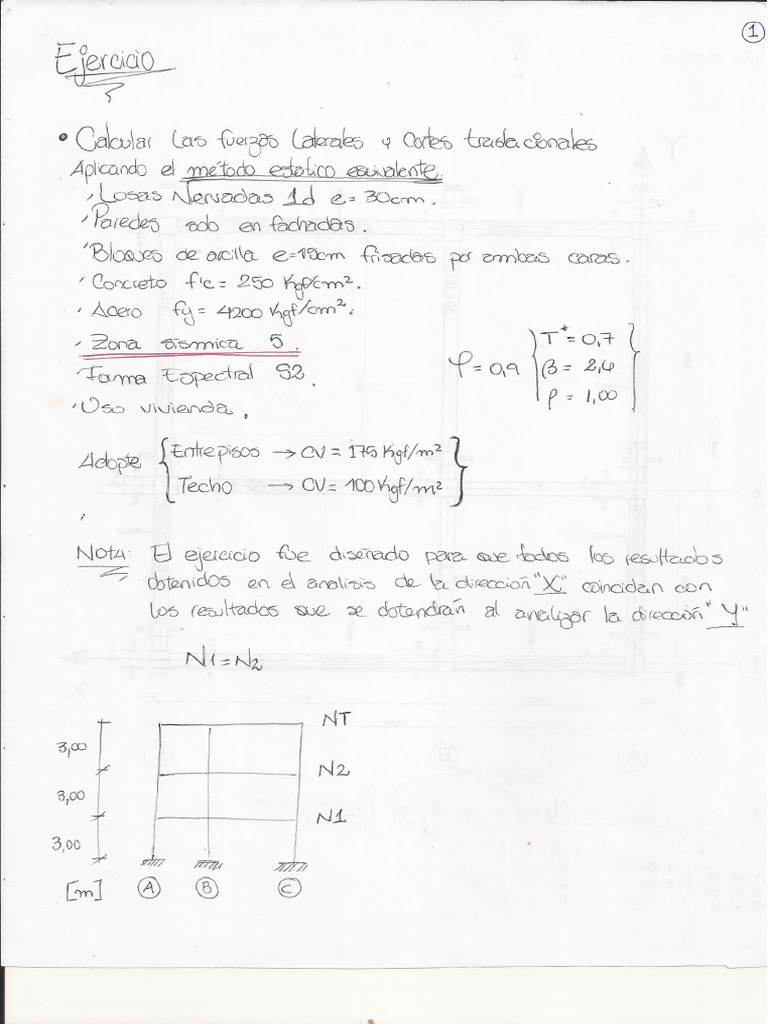 Ejercicio PECA - Metodo Estatico Equivalente | PDF