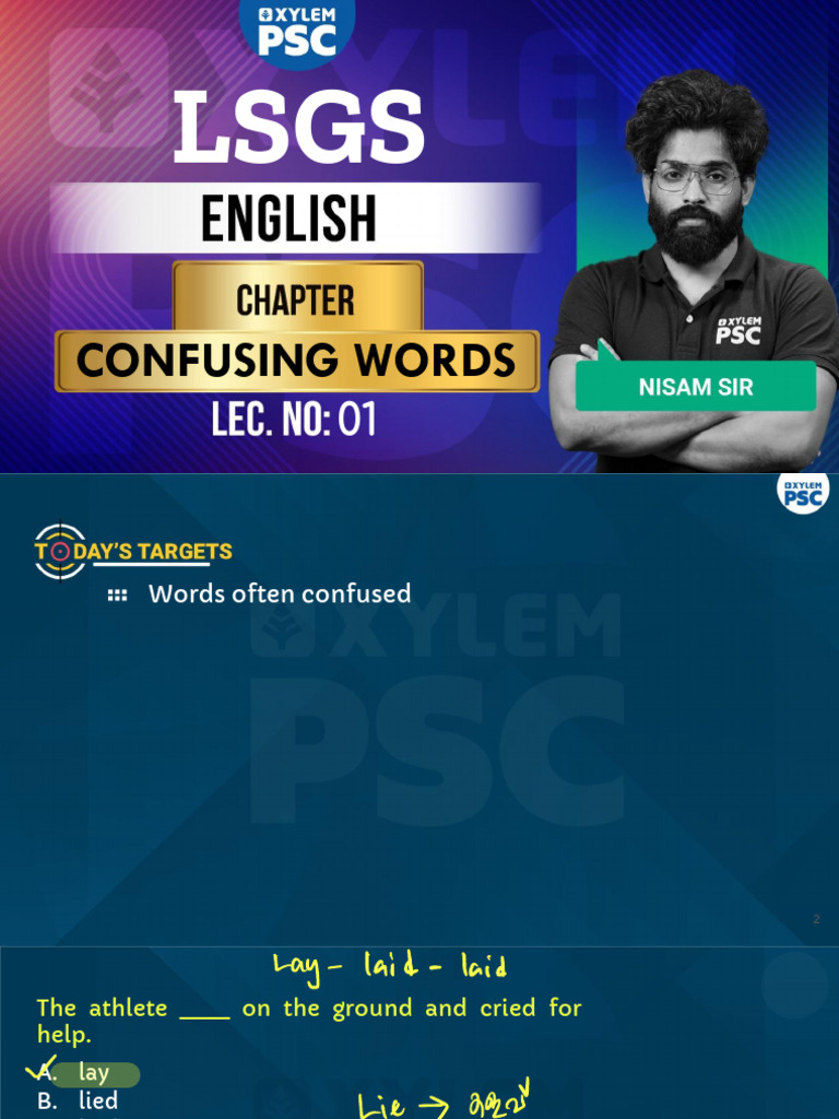 Confusing Words (Part 01) (English) | PDF | Verb | Linguistics