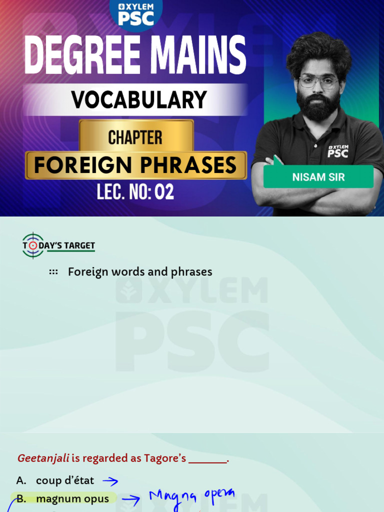 Foreign Words and Phrases 02 | PDF