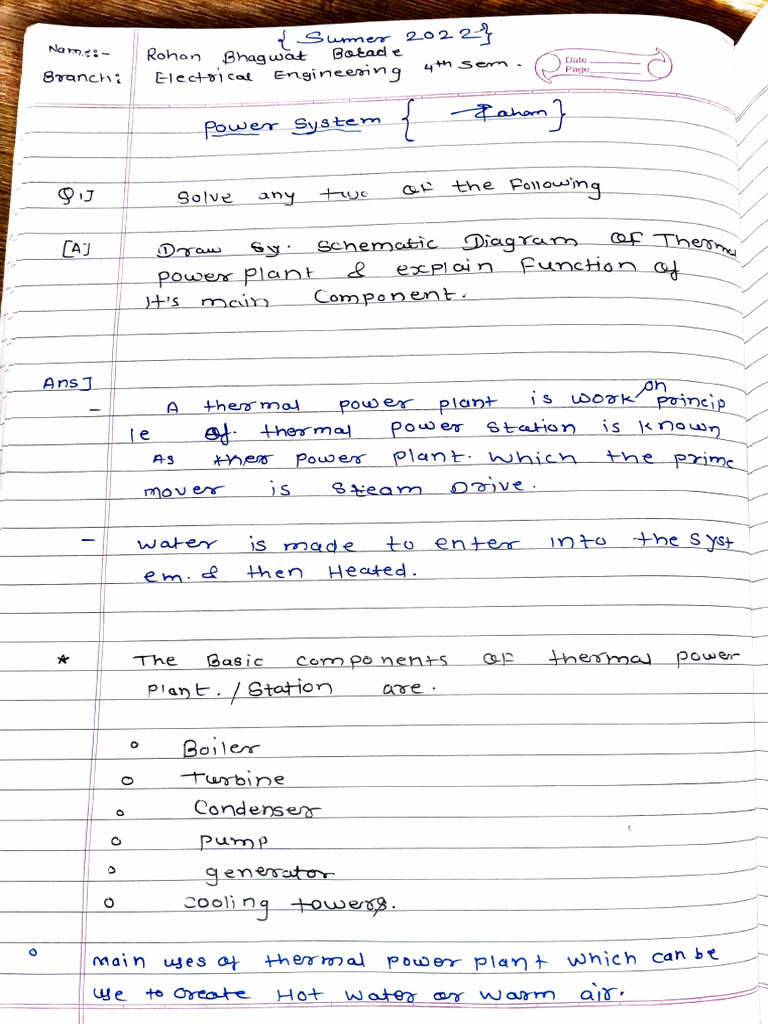 Power System Notes....... | PDF