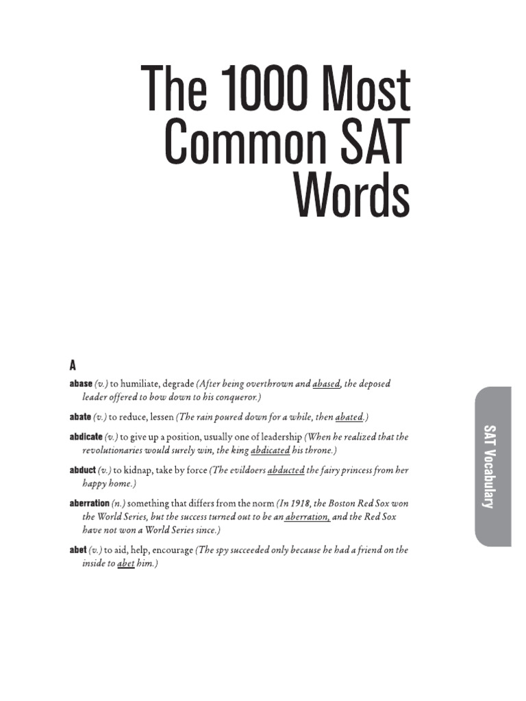 Sat VocabuLary | PDF