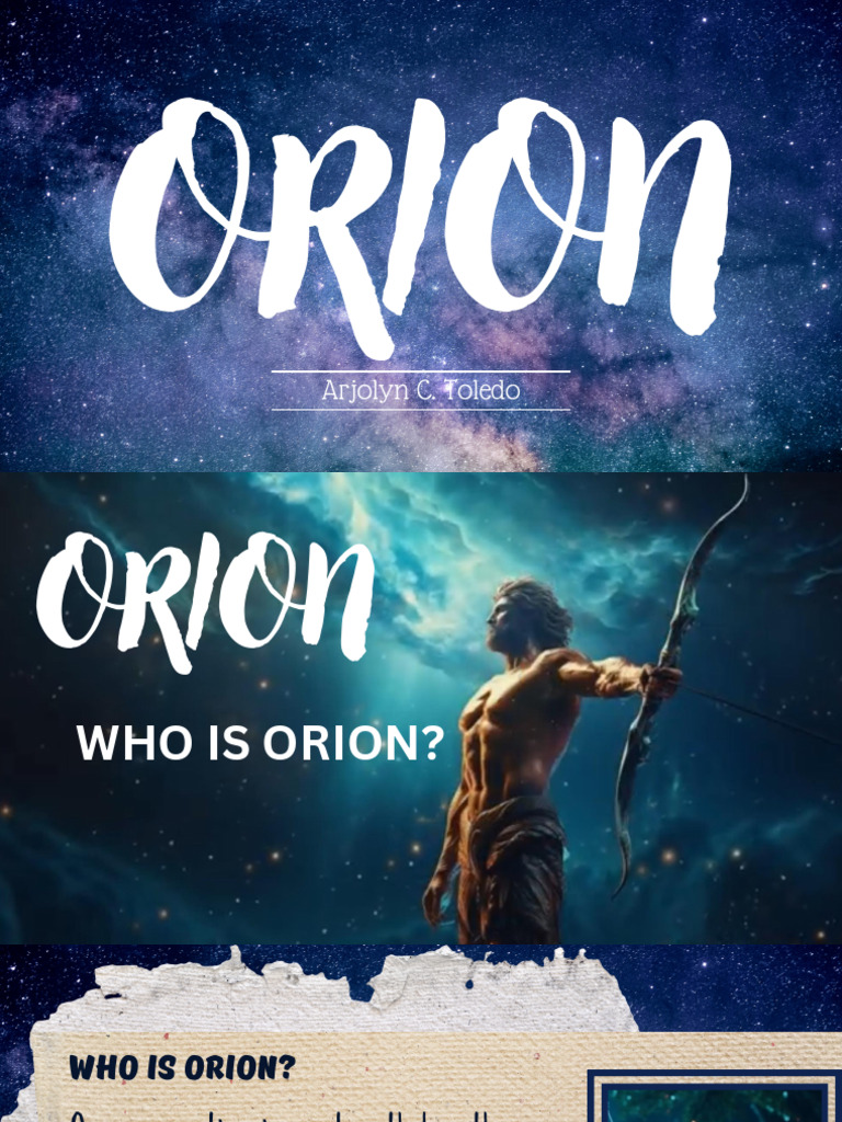 Toledo Greek Mythology, Orion | PDF | Greek Mythology | Ancient Greek Religion